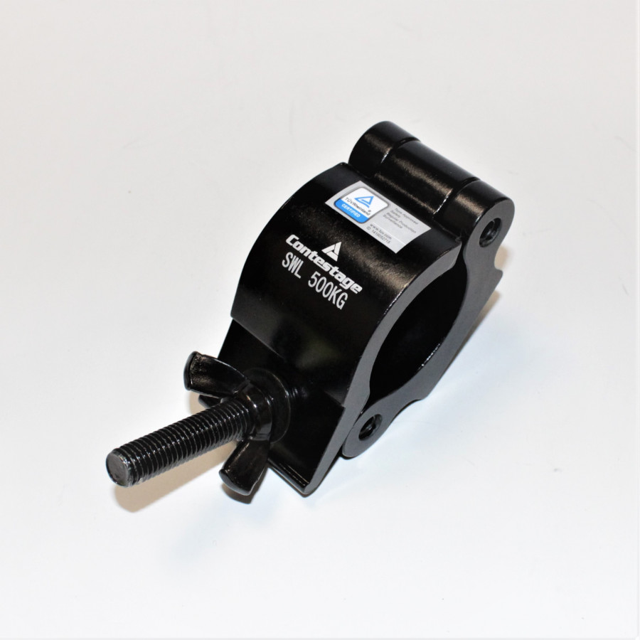 Sort Alu Clamp til 50mm rør - 500kg - Half Coupler - KUN 99kr - køb her!