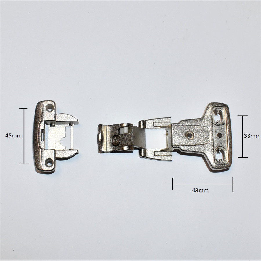 Hetal hængsel til skabslåge - køkkenlåge - M6060001 + M8040502 - 49kr!
