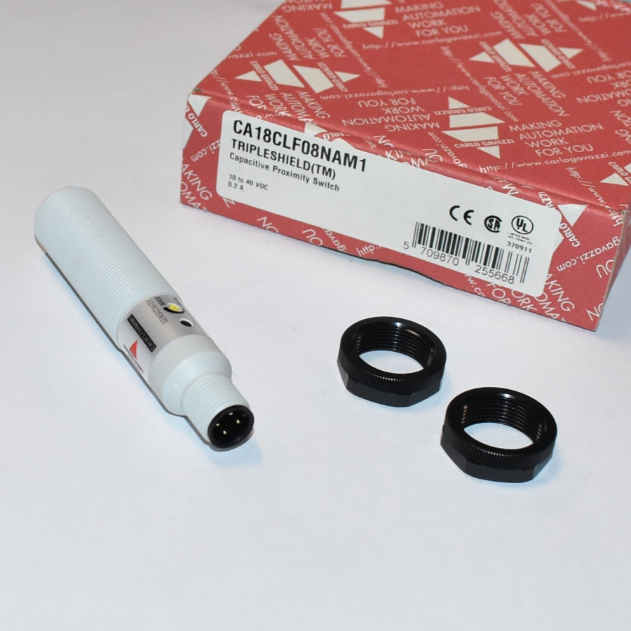 Kapacitiv Sensor - Tripleshield CA18CLF08NAM1 - M18 Termoplast - 3-8mm