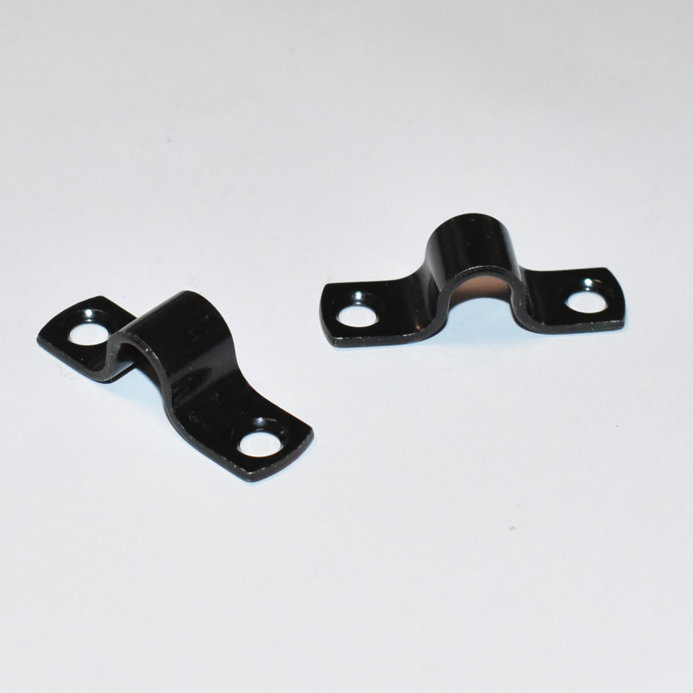 Sort Kabelbøjle til 40mm kabel - elgalvaniseret sort kabelholder Ø40mm